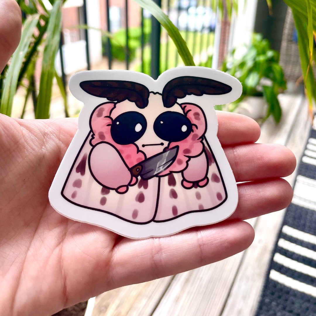 MATTE STICKER: Moth, Chibi Moth, Moth Sticker, Funny Moth, Moth Knife ...