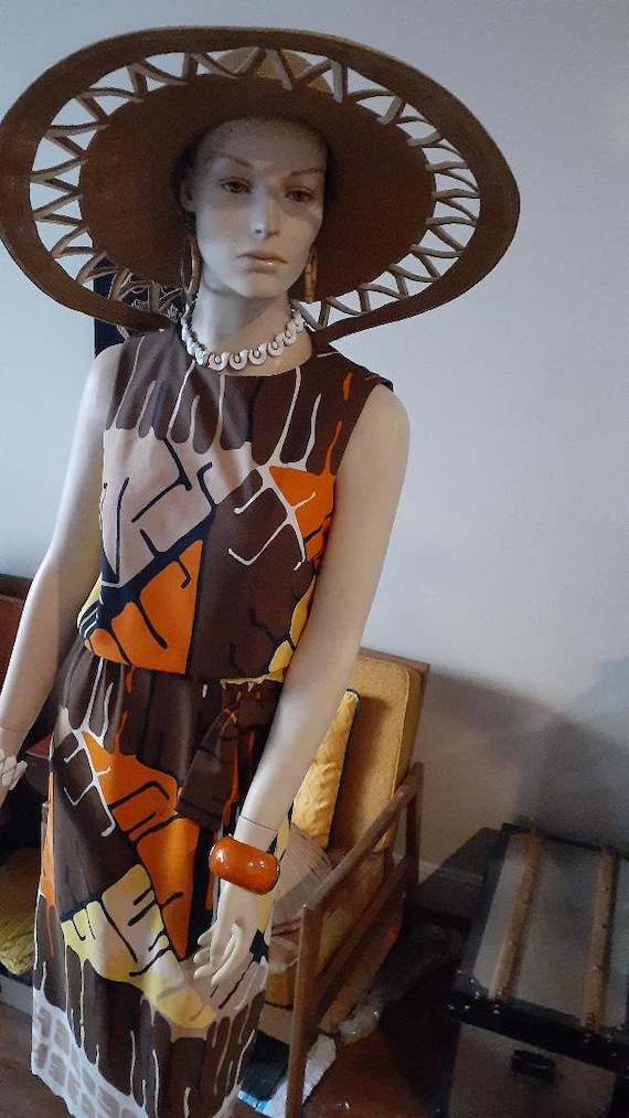 unique vintage tiki dress - Gem