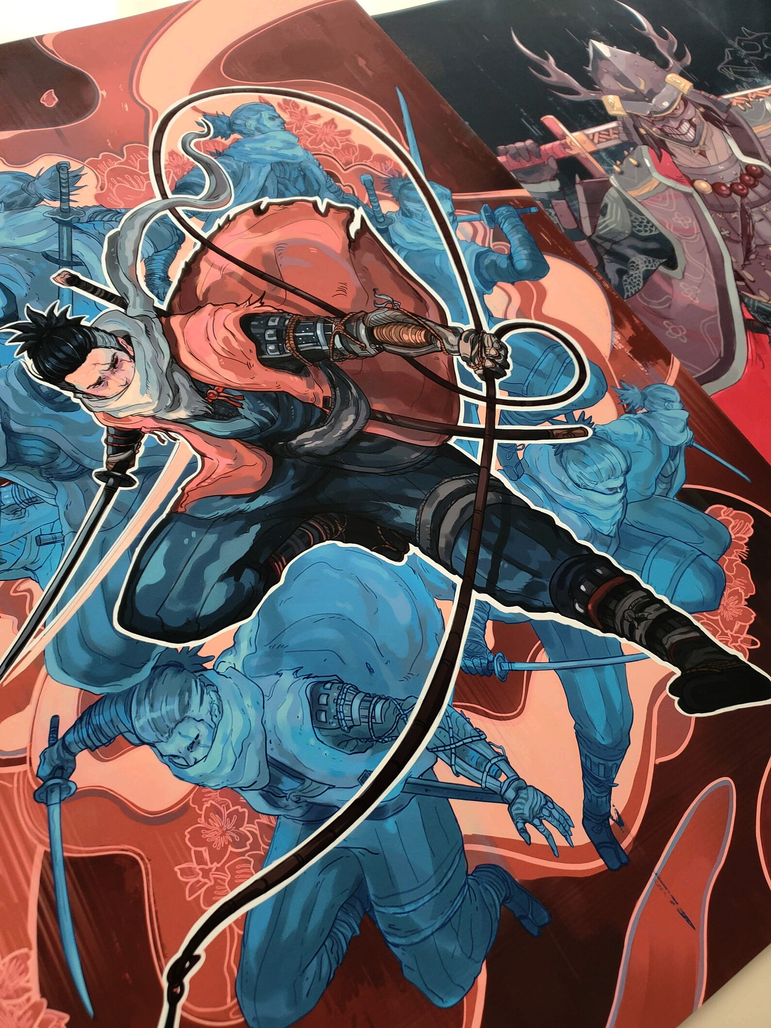 Aramusha Samurai Illustration Art Print Poster - Etsy