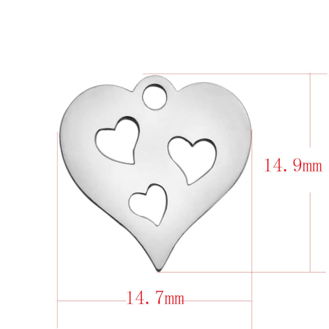 Heart Stainless Steel Charms Jewellery Making Pendant Charms - Etsy