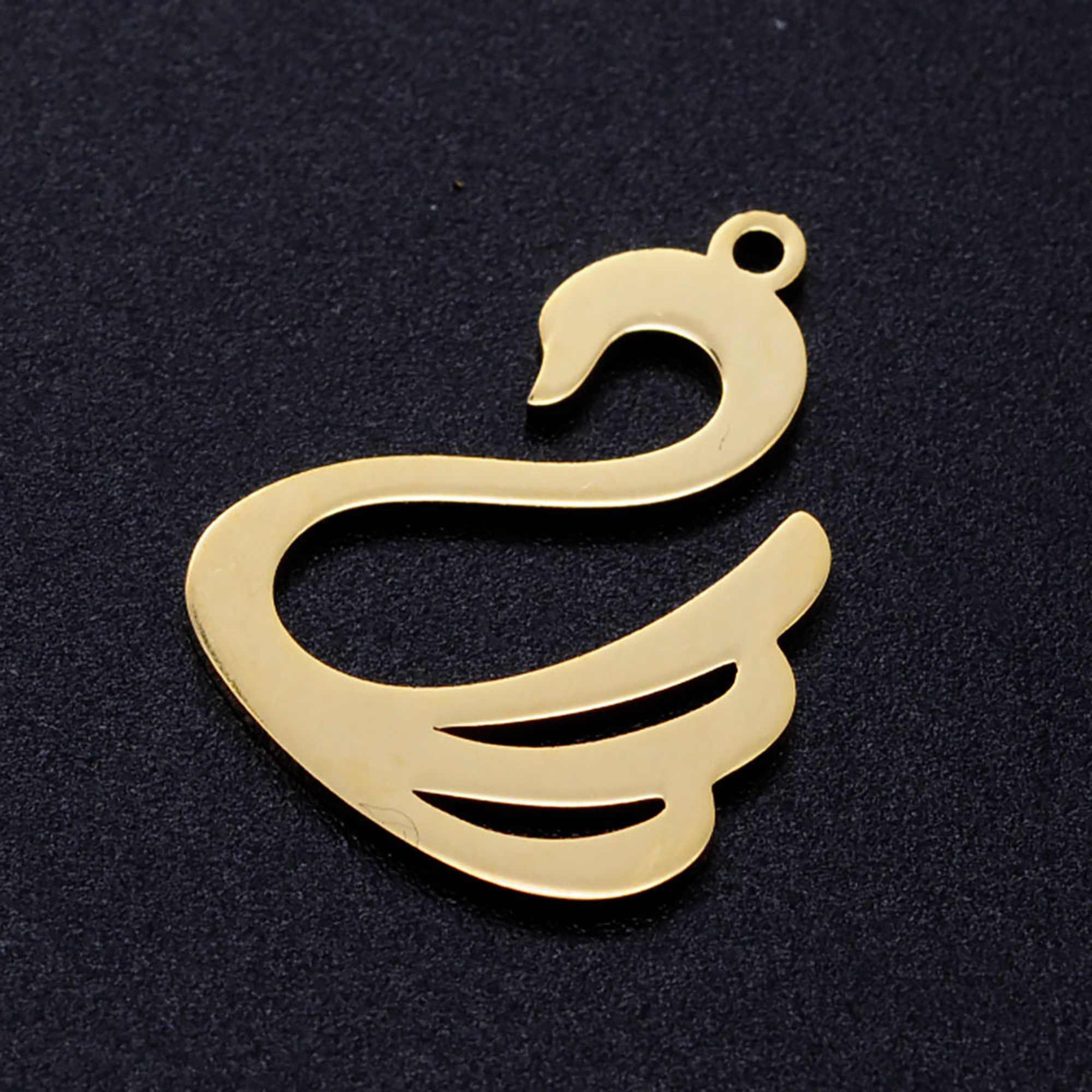Golden Swan Stainless Steel Charms Jewellery Making Pendant - Etsy