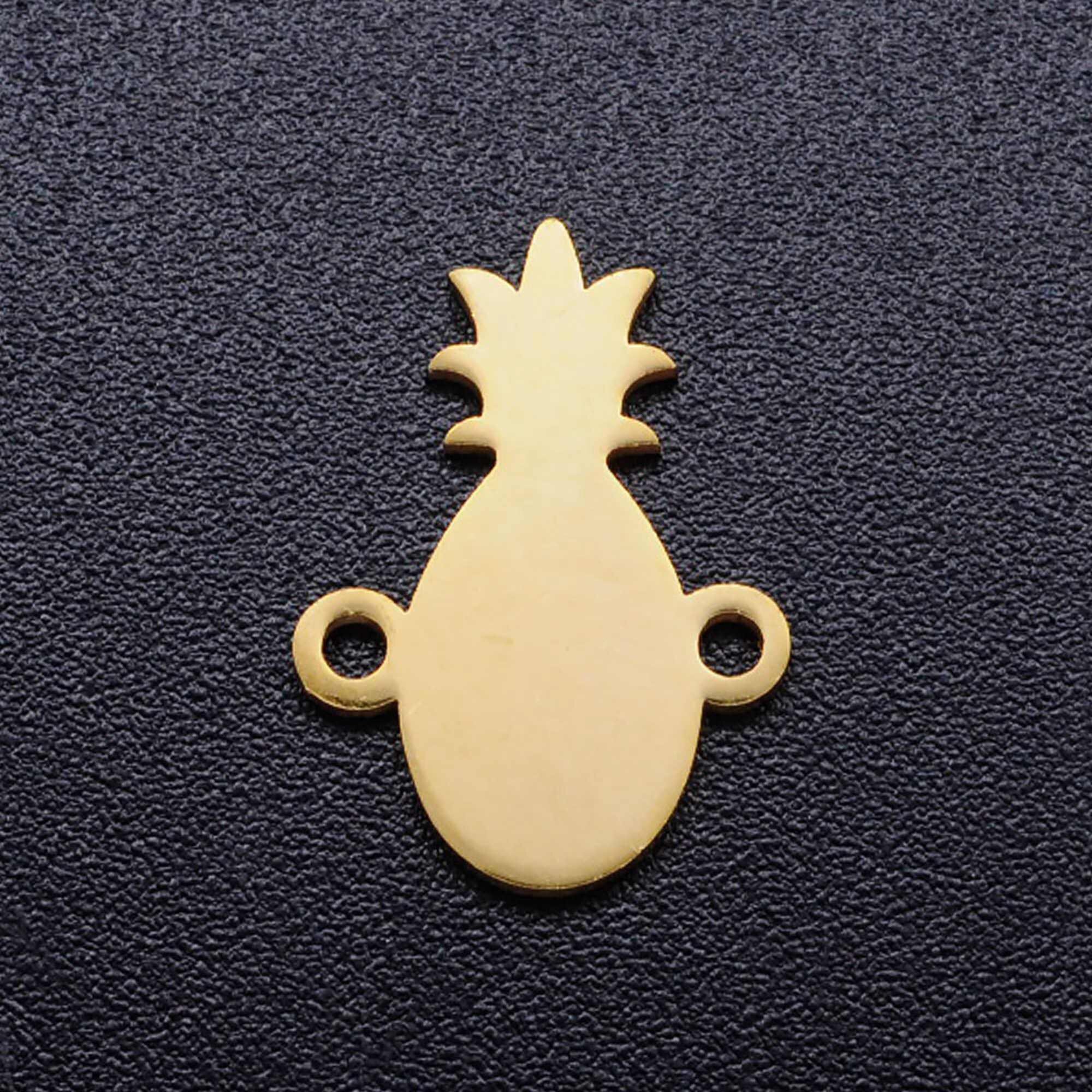 Golden Pineapple Connector Stainless Steel Charms Jewellery - Etsy