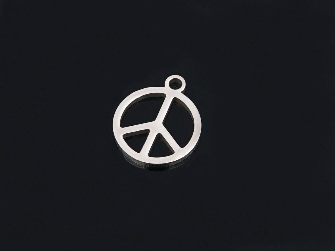 Peace Sign Stainless Steel Charms Jewellery Making Pendant | Etsy