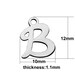 Stainless Steel Initial Alphabet Letter Charms - Cursive Letter Charms ...
