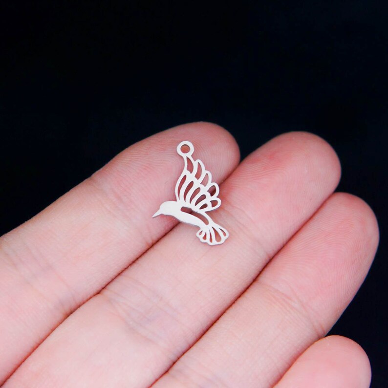 Bird Stainless Steel Charms Jewellery Making Pendant Charms | Etsy