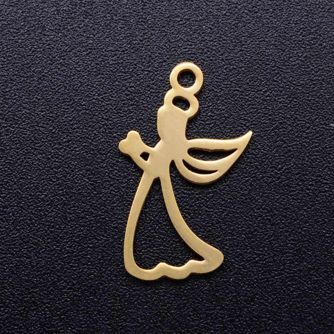 Golden Beautiful Angel Stainless Steel Charms Jewellery Making - Etsy