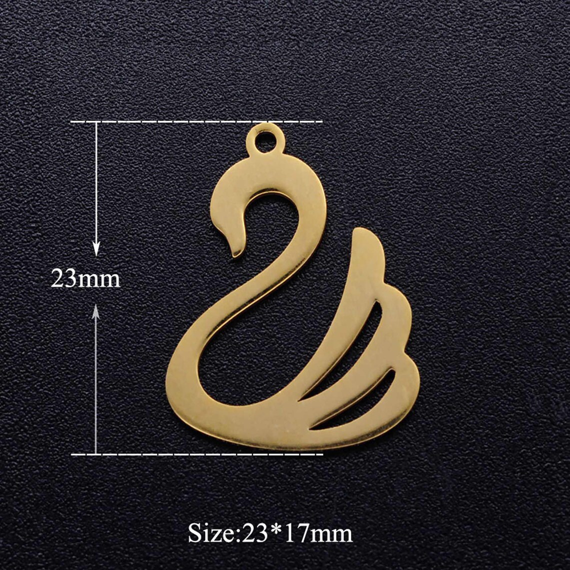 Golden Swan Stainless Steel Charms Jewellery Making Pendant - Etsy