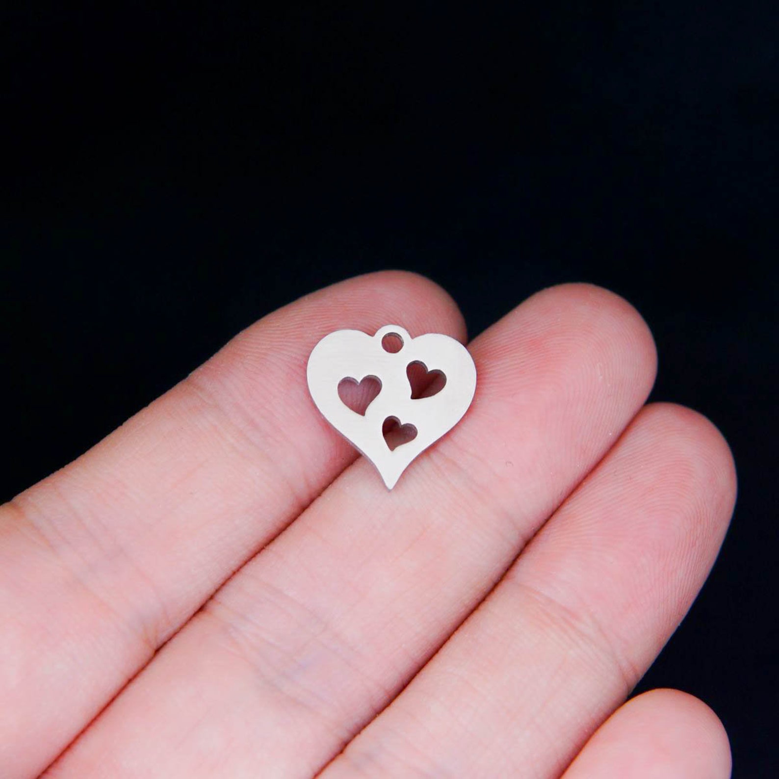 Heart Stainless Steel Charms Jewellery Making Pendant Charms - Etsy