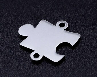 Golden Puzzle Connector Stainless Steel Charms Jewellery - Etsy