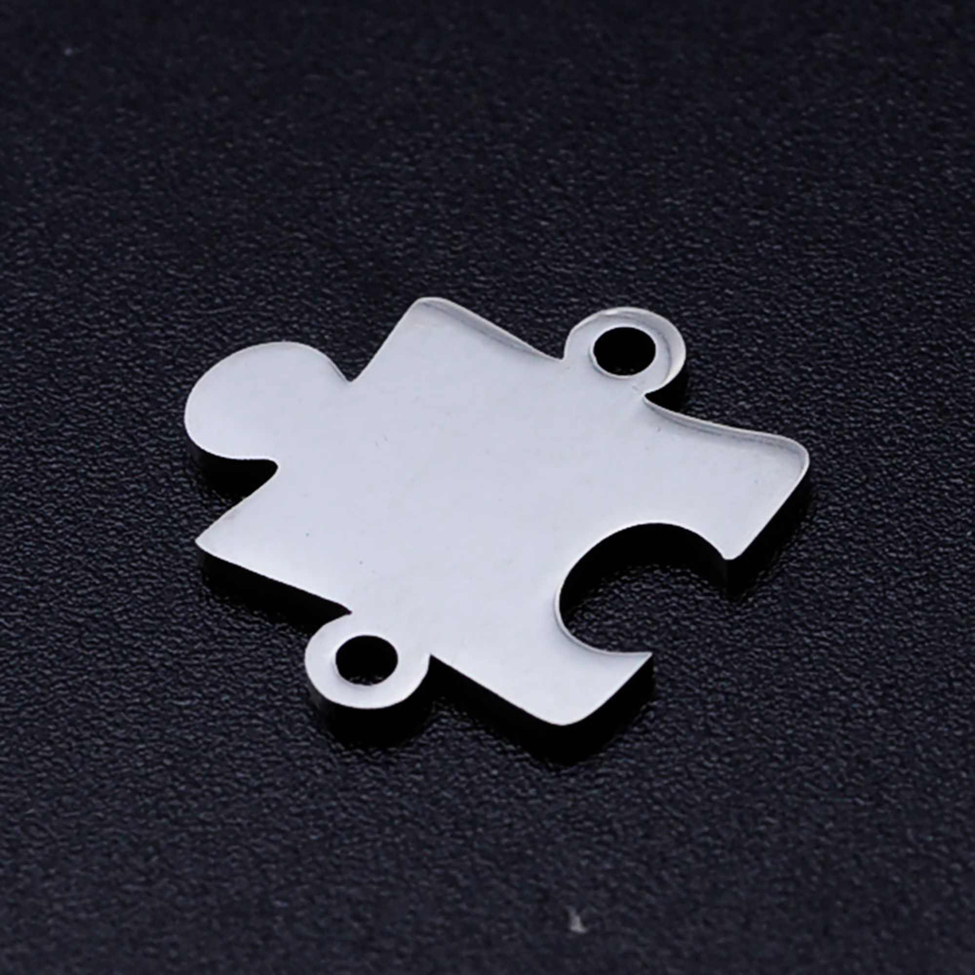 Jigsaw Puzzle Connector Stainless Steel Charms Jewellery | Etsy