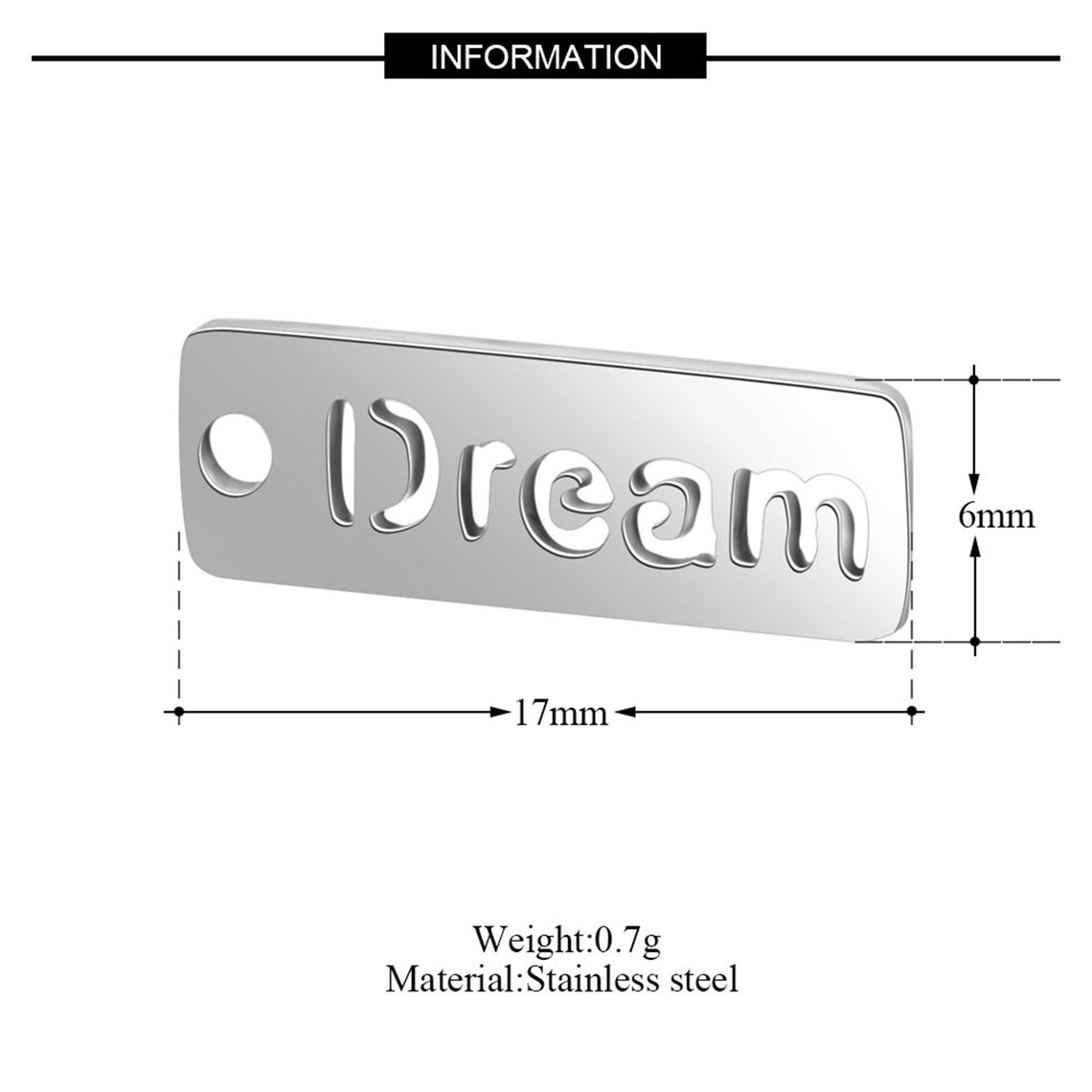 DREAM Stainless Steel Charms Jewellery Making Pendant Charms - Etsy