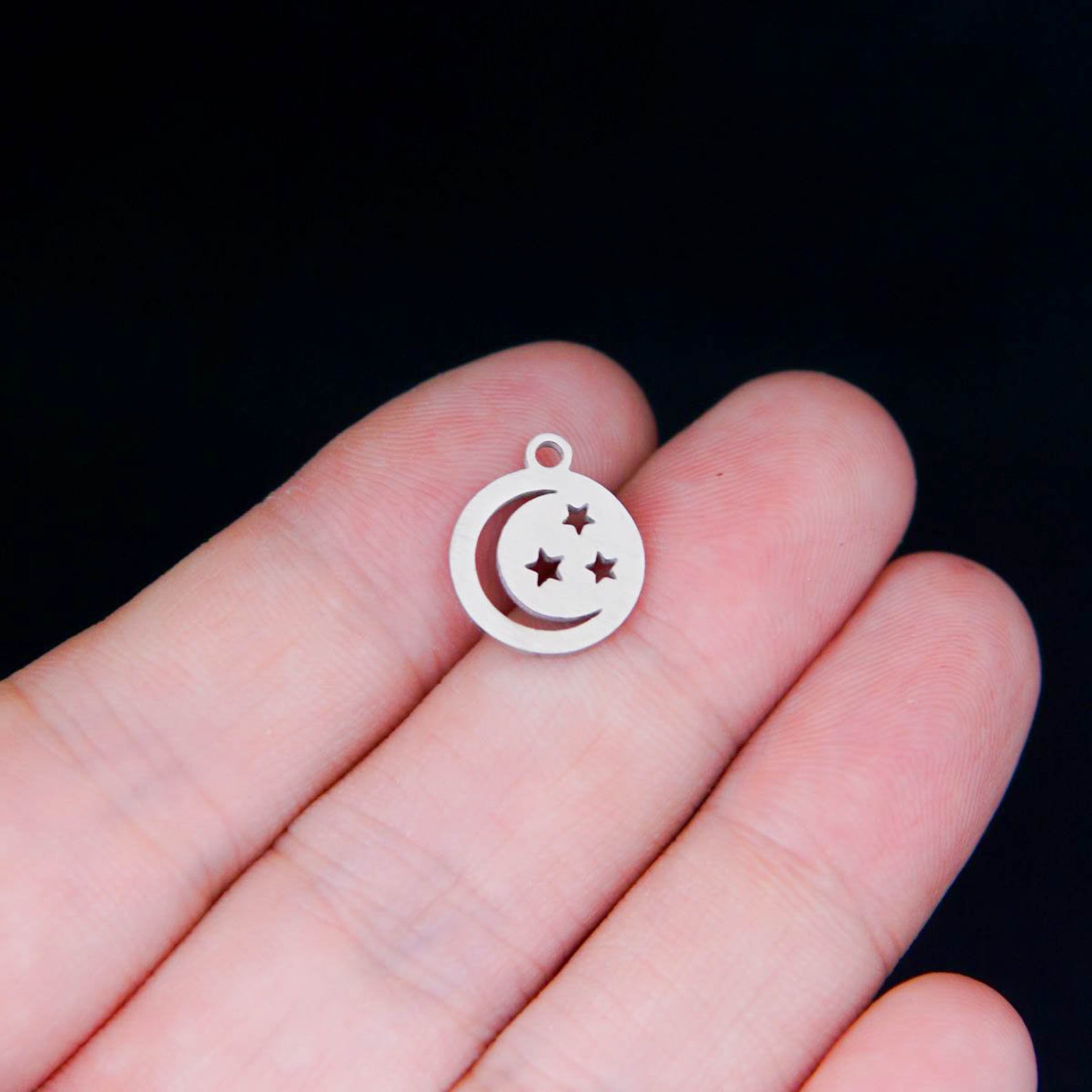 Star Moon Stainless Steel Charms Jewellery Making Pendant | Etsy