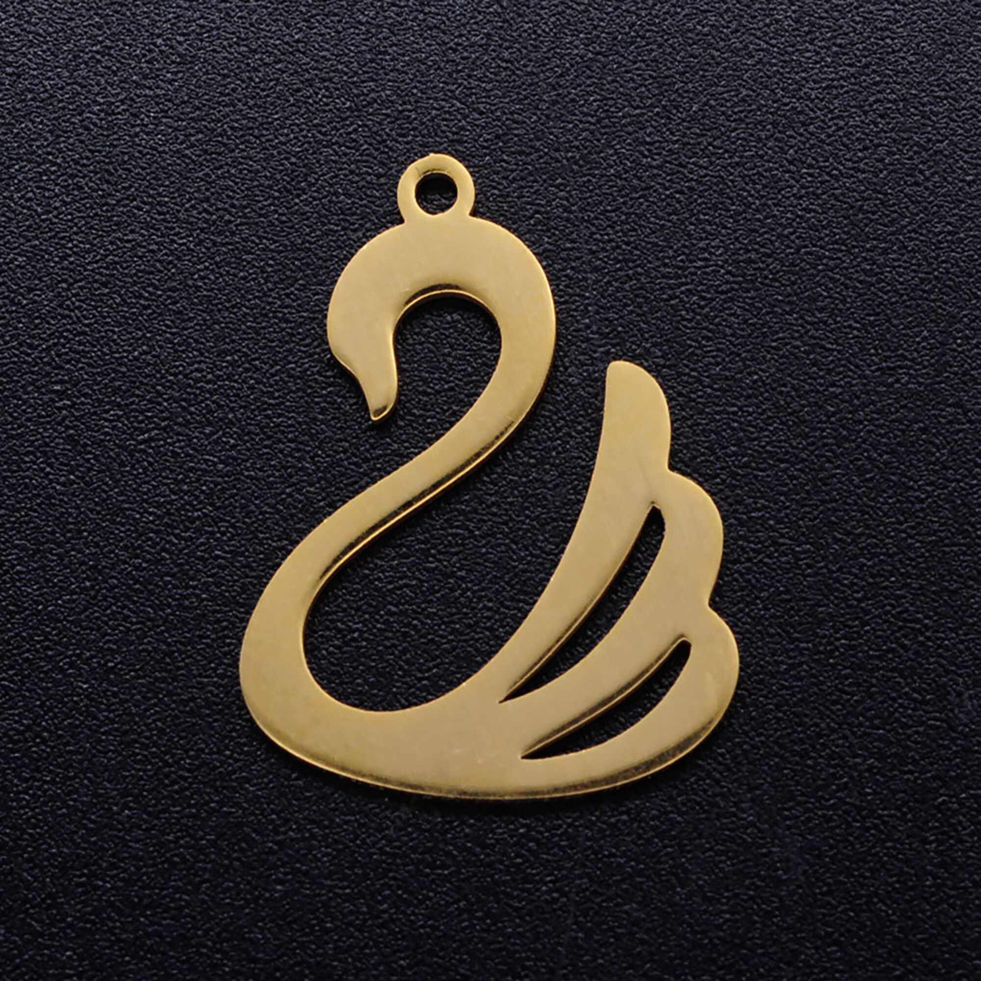 Golden Swan Stainless Steel Charms Jewellery Making Pendant - Etsy