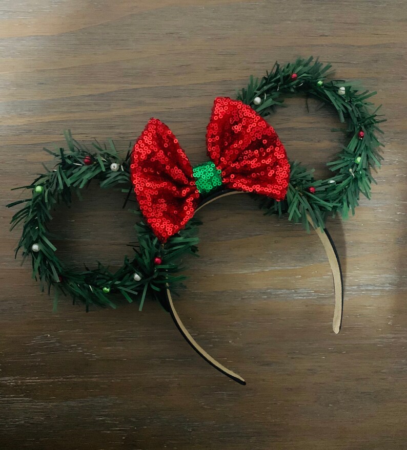 Christmas Mickey Ears Minnie Ears Mouse Ears Holiday Mouse - Etsy