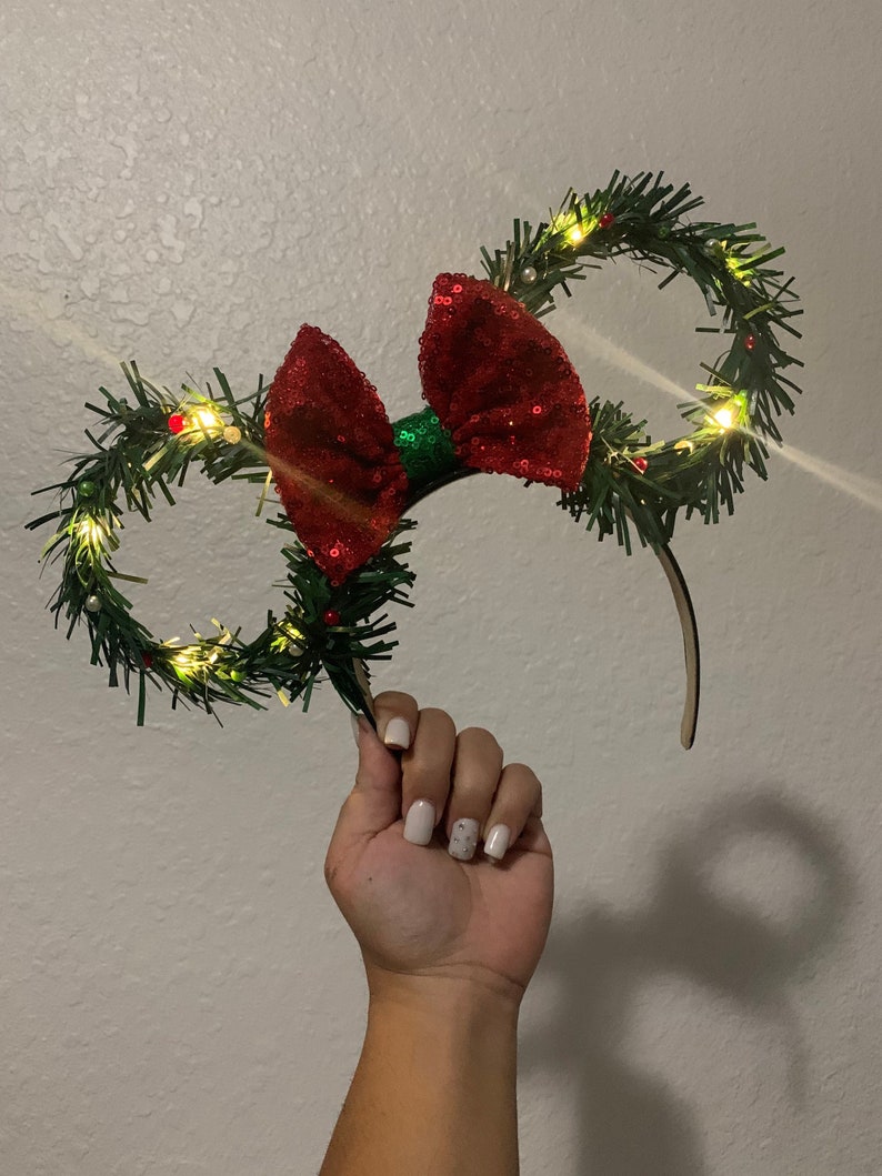 Christmas Mickey Ears Minnie Ears Mouse Ears Holiday Mouse - Etsy
