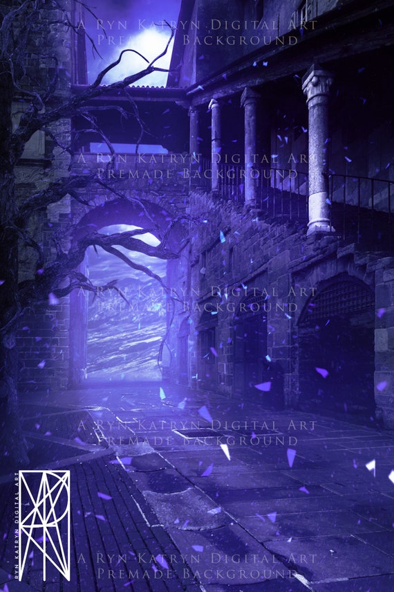 Art & Collectibles Drawing & Illustration Digital Fantasy Courtyard ...