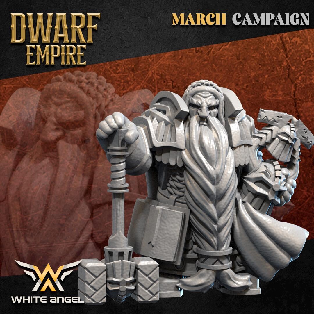 Dwarf Commander, Dwarf Empire, White Angel Miniatures - Etsy