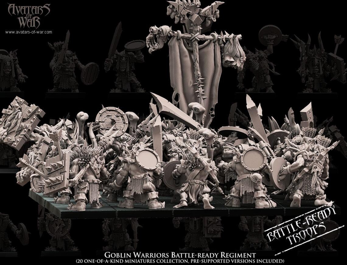Goblin Warriors Battle-ready Regiment (20 Goblins) - Avatars of War - Etsy