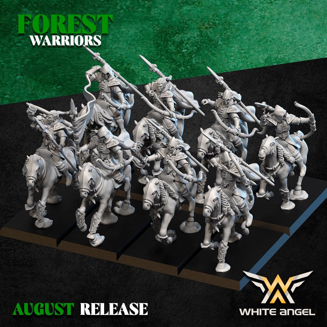 WOOD ARROW RIDER, Wood Elves, Forest Warriors, White Angel Miniatures ...