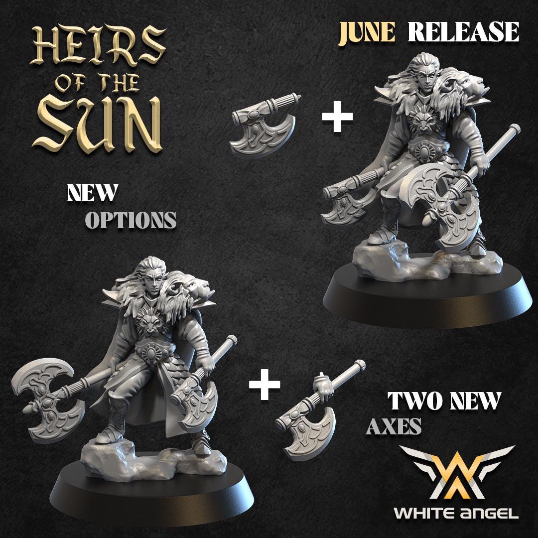 Lion Commander, Heirs of the Sun, White Angel Miniatures - Etsy