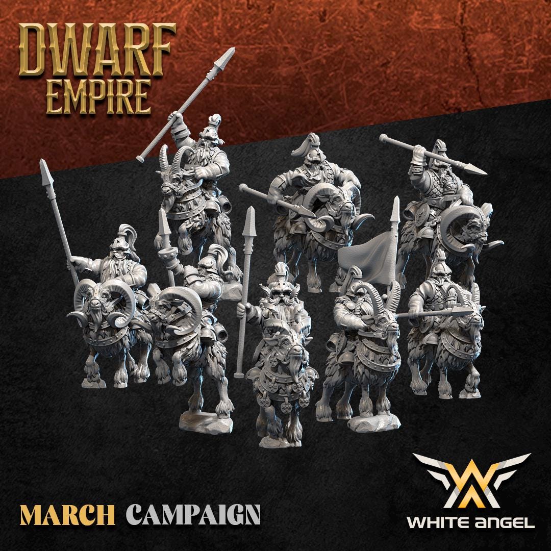 Dwarf Goat - Dwarven Cavalry - Dwarf Empire, White Angel Miniatures - Etsy