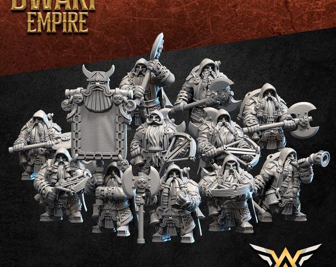 Dwarf Rangers With Crossbows, Dwarf Empire, White Angel Miniatures - Etsy