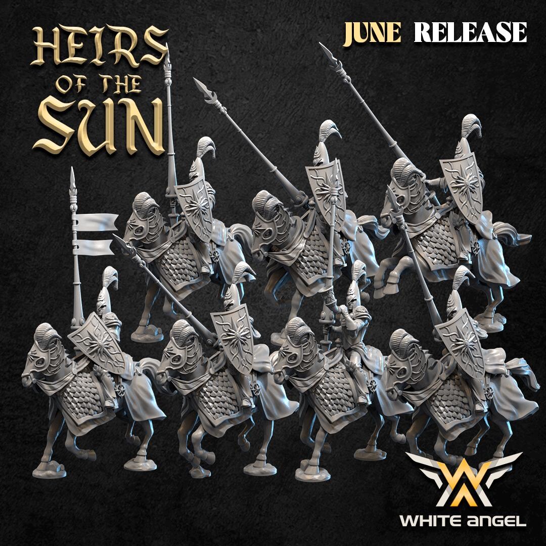 Knights or the Light, Elven Heavy Calvary, Heirs of the Sun, White ...