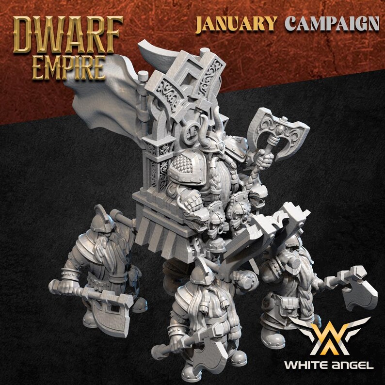 Dwarf King, Dwarf Empire, White Angel Miniatures - Etsy
