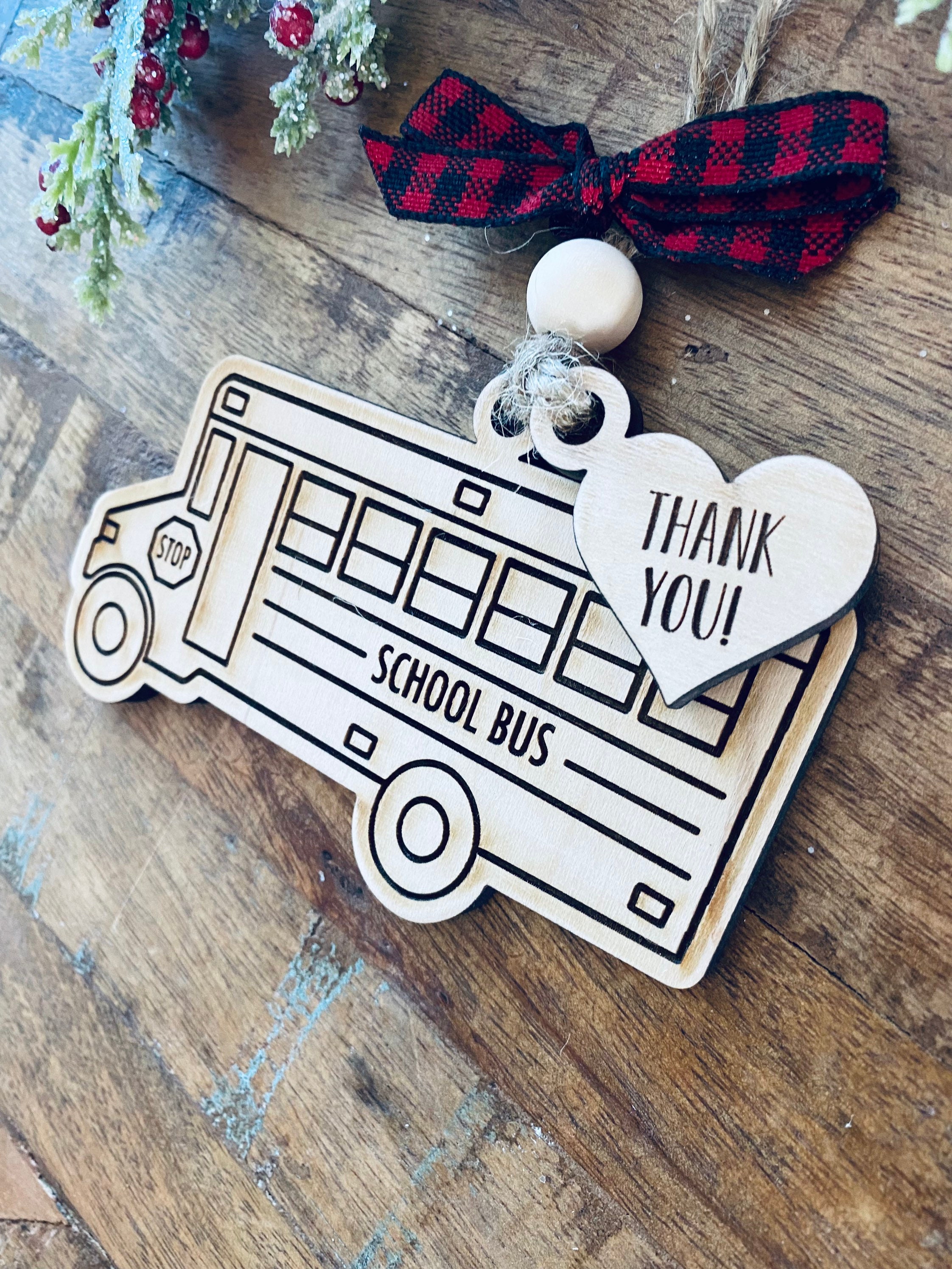 School Bus Gift Card Holder Ornament SVG Bus Driver - Etsy