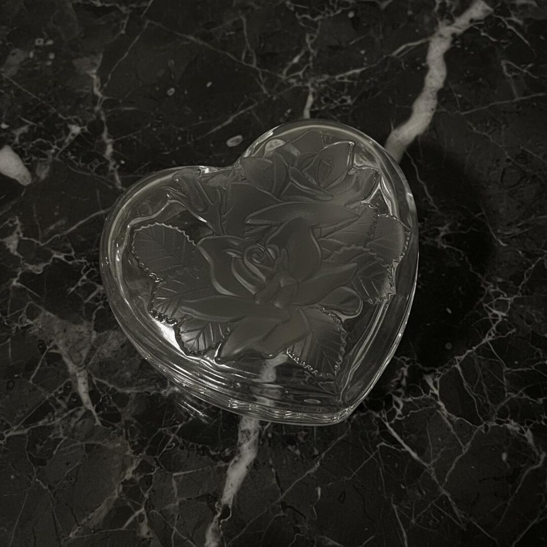 1990s Mikasa Studio Nova Winter Rose Crystal Embossed Heart Dish - Etsy