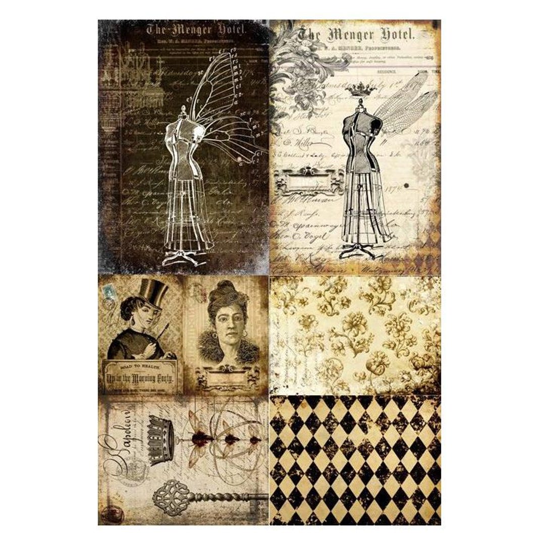 Roycycled Decoupage Paper Dress Form Project Blocks - Etsy