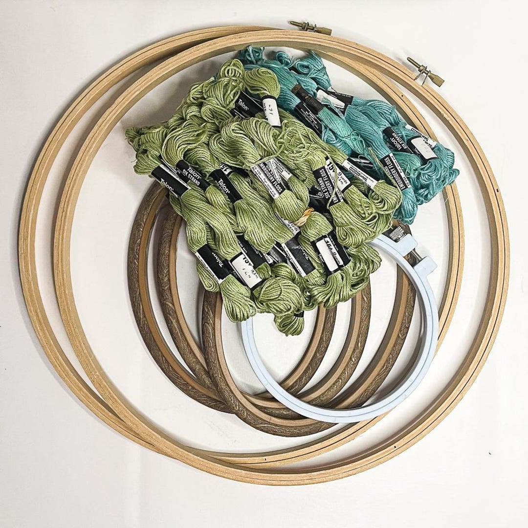 Assorted Embroidery Hoop & Floss Bundle | 58-piece Set - Etsy