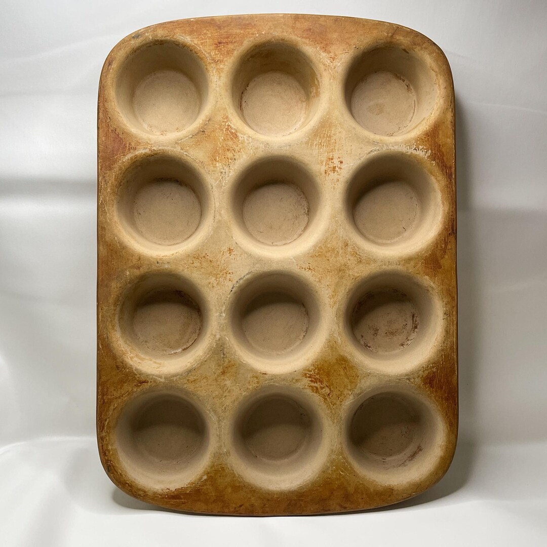 The Pampered Chef Stoneware Muffin Pan 1990s - Etsy