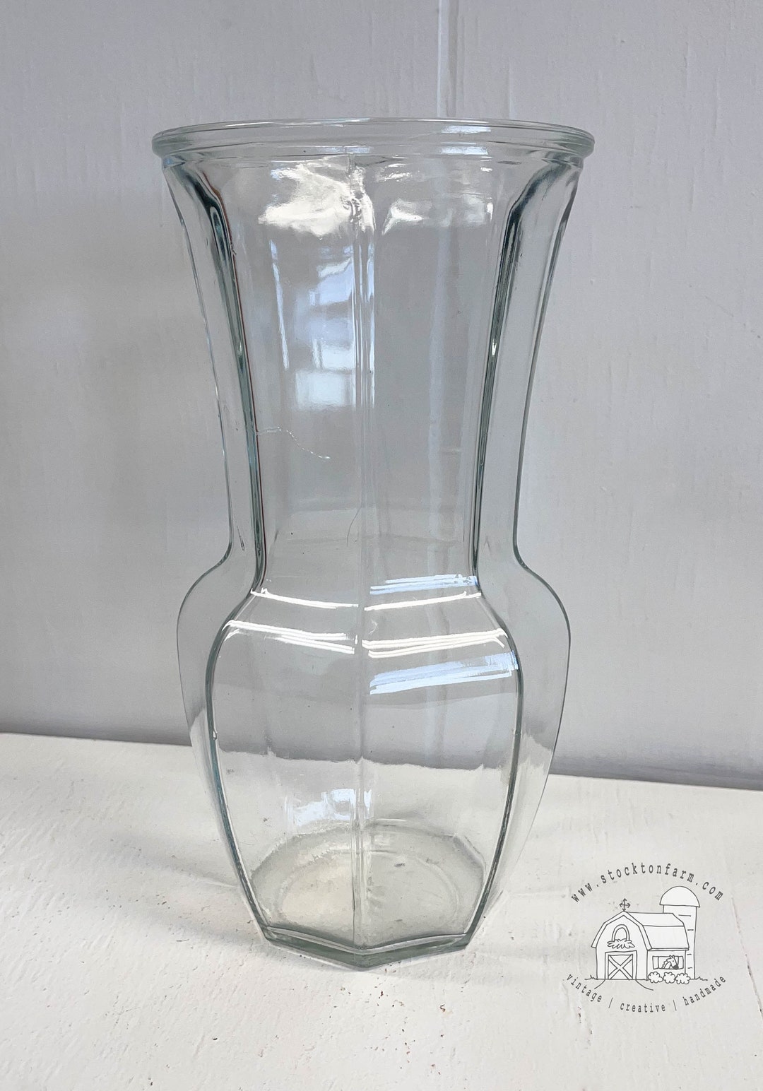 Paneled Glass Vase EO Brody Co - Etsy