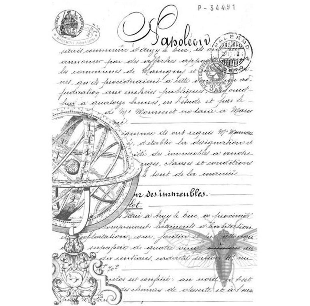 Script Decoupage Paper - Roycycled Treasures - Etsy