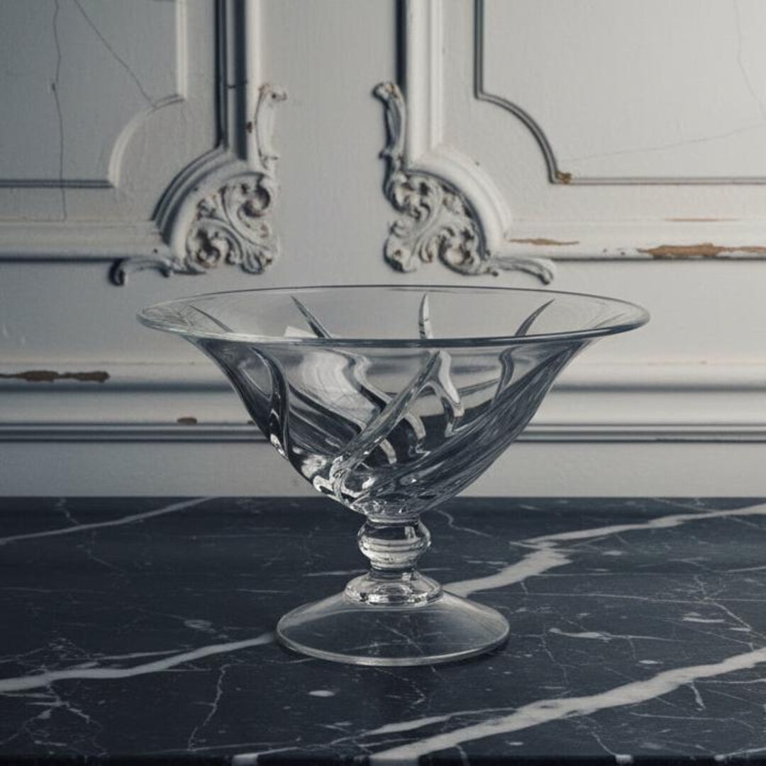 Vintage JG Durand Princess House Clerval Crystal Pedestal Fruit Bowl - Etsy