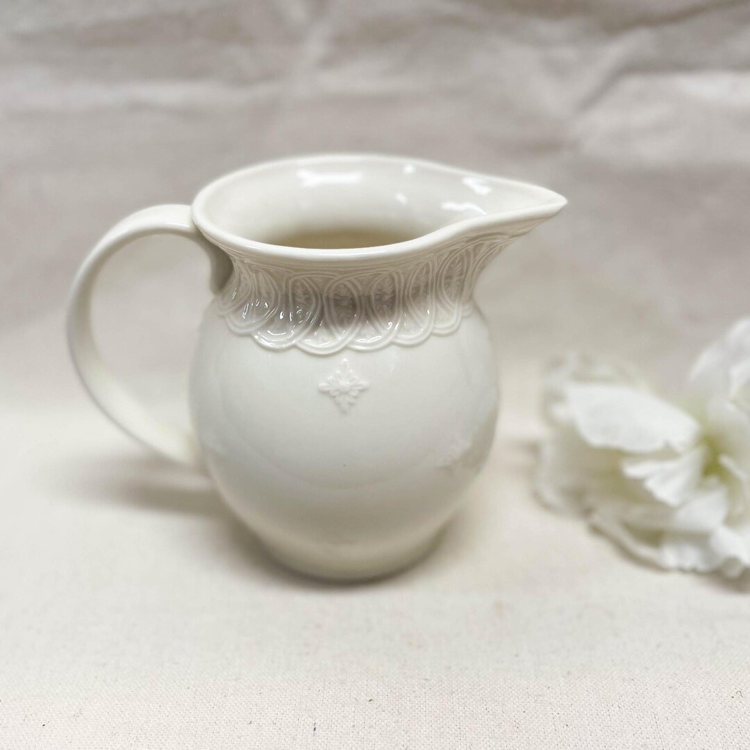 Two's Company Creamware Pitcher - Vintage - Etsy