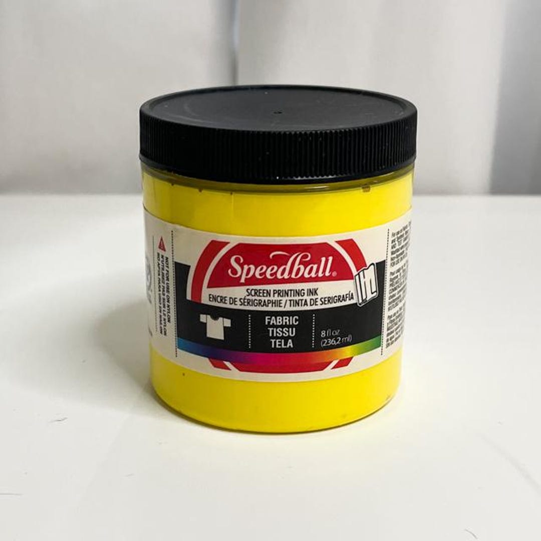Speedball Yellow Screen Printing Ink – 8oz Jar – Screen Printing Supply ...