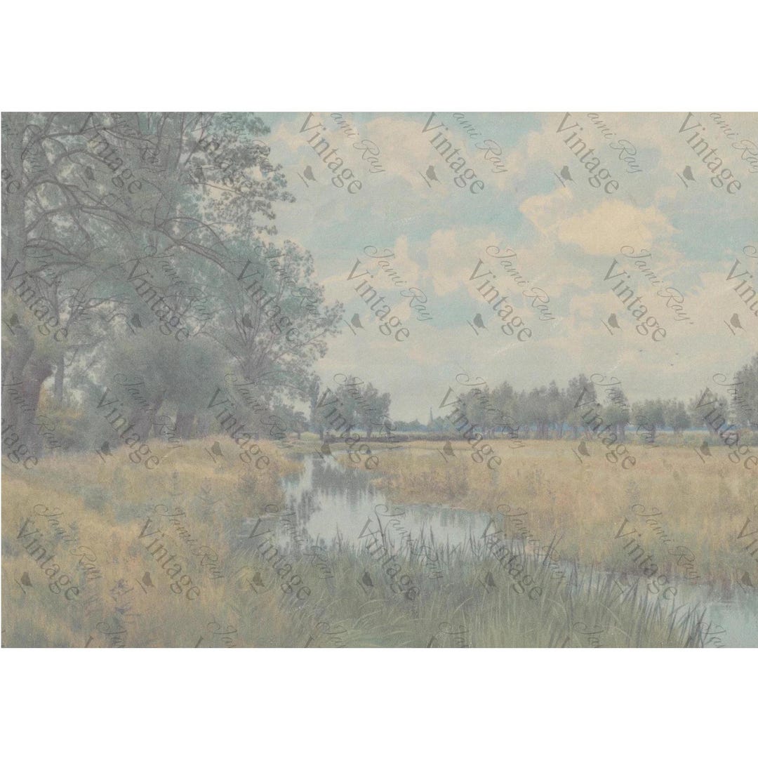 Pastoral River A4 Rice Paper - JRV | 8.25" X 11.6" Craft Paper - Etsy