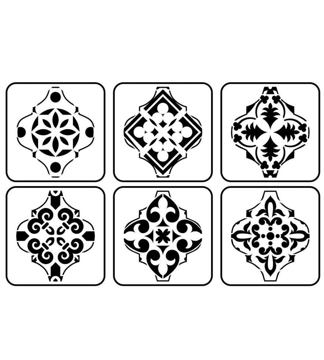 Arabesque Minis Stencil Pack - JRV | Set of 6, 15mil Durable Mylar - Etsy