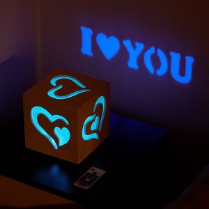 Custom LED Light Lamp Engraved Magic Box Romantic Gift Birthday Gift ...