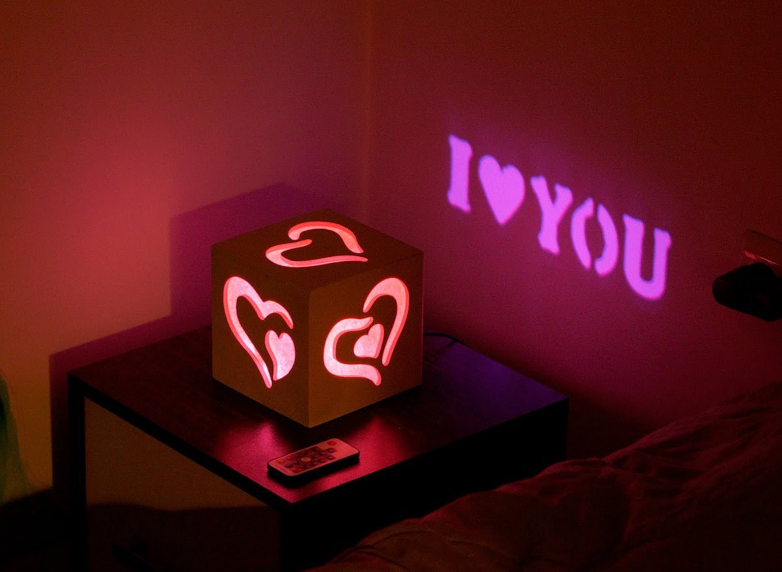 Custom LED light lamp engraved magic box romantic gift | Etsy