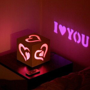 Custom LED Light Lamp Engraved Magic Box Romantic Gift Birthday Gift ...