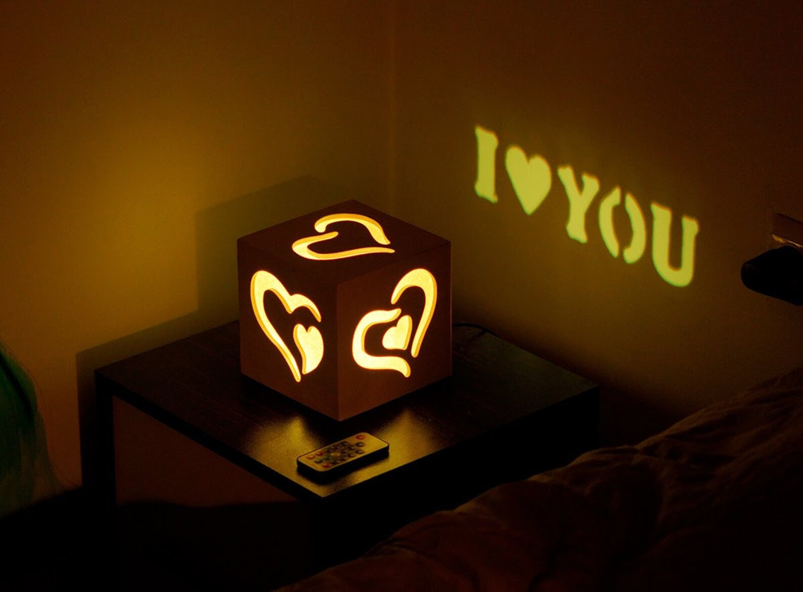 Custom LED light lamp engraved magic box romantic gift | Etsy