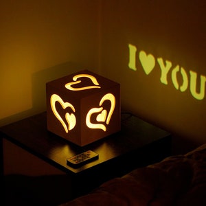 Custom LED Light Lamp Engraved Magic Box Romantic Gift Birthday Gift ...