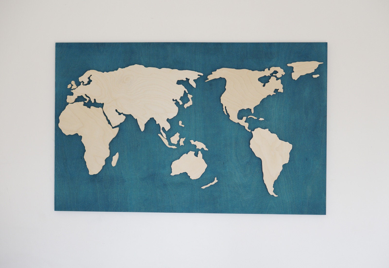 Wooden World Map for Home Decor Glowing RGB Map With Ambient - Etsy