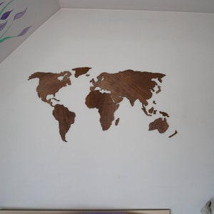 Wooden World Map for Wall Decoration, Wooden Art Design for Wall ...