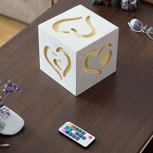 Custom LED Light Lamp Engraved Magic Box Romantic Gift Birthday Gift ...