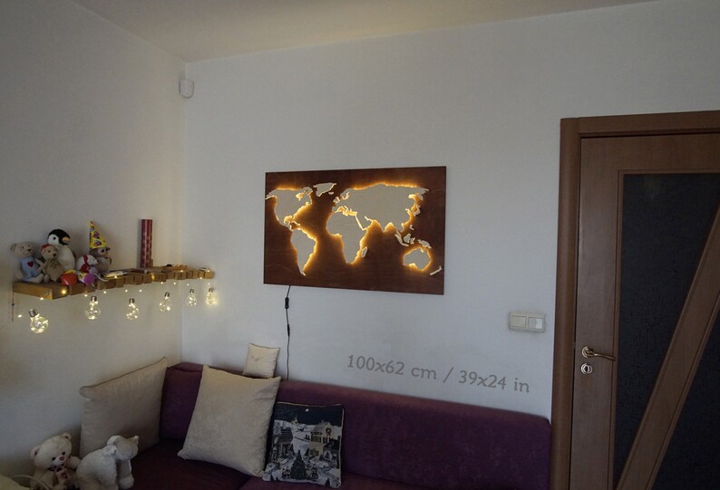 Wood Map of the World for Wall Decor on Sale 3d Wood Panel - Etsy