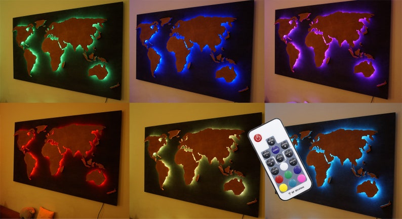 3D Wood Map Wooden World Map for Wall Hanging and Wall Decor - Etsy